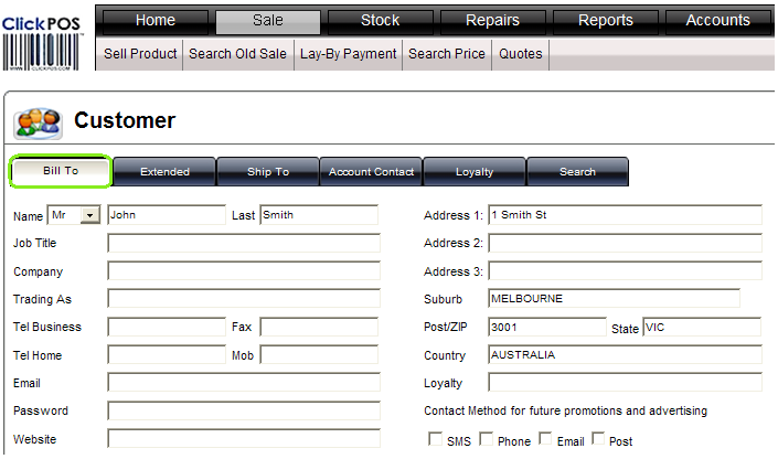 Web POS | Adding Customers to Invoices – ClickPOS